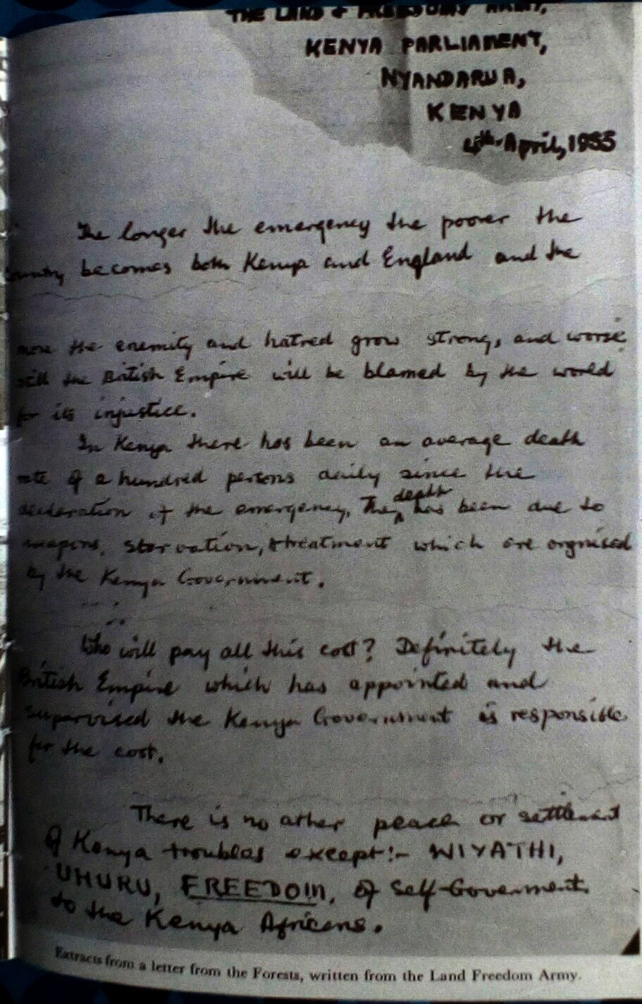 Where did the name Mau Mau come from?